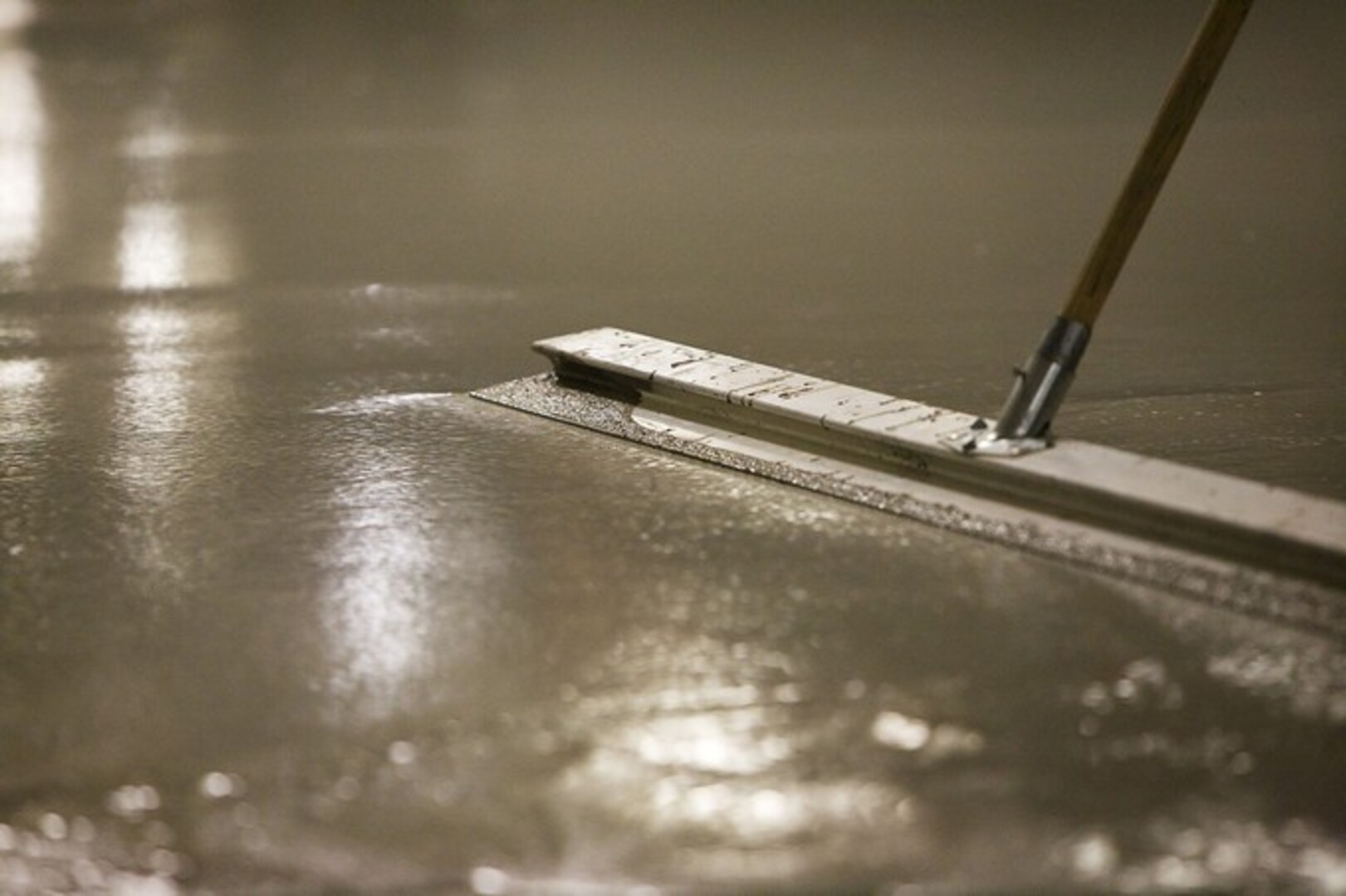 Industrial floor at gas station