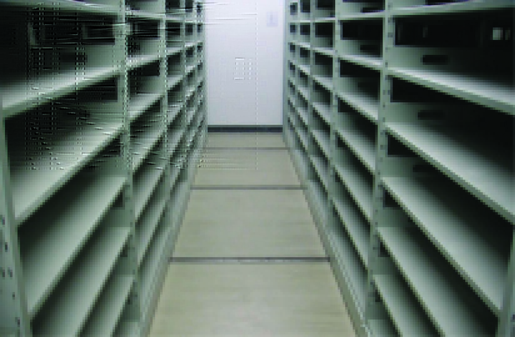 Industrial floor in books storage area of National Library