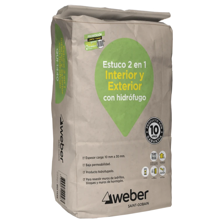 Estuco 2 en 1 Interior y Exterior